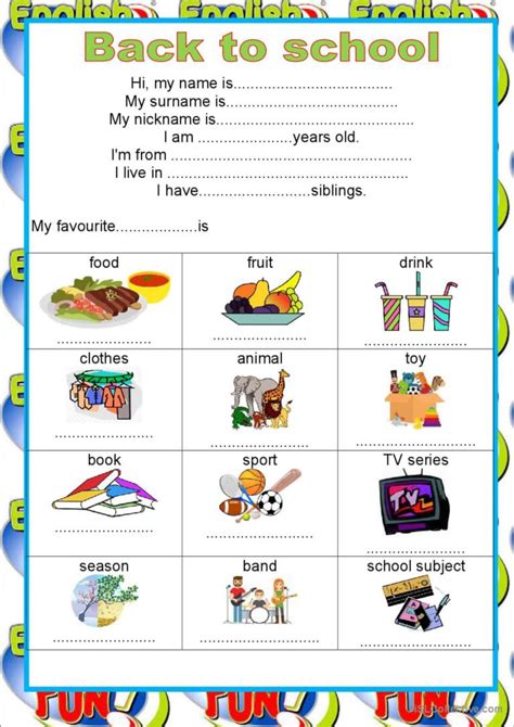 Welcome To English Back To School English Esl Worksheets Pdf And Doc