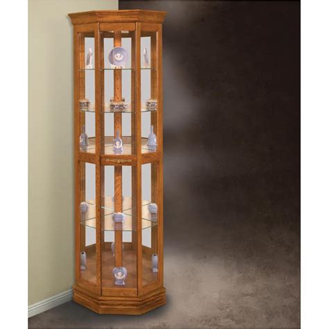 11951 Philip Reinisch Company Old Oak Dover Ii Curio Cabinet