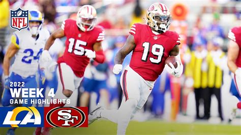 Los Angeles Rams Vs San Francisco 49ers 2022 Week 4 Highlights Youtube