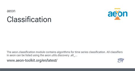 Classification Aeon 120 Documentation