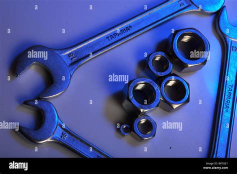 Spanners And Nuts Stock Photo Alamy