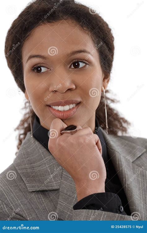 Closeup Portrait Of Afro Businesswoman Stock Image Image Of Elegance