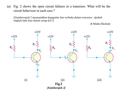 Solved A Fig 2 Shows The Open Circuit Failures In A Chegg Com