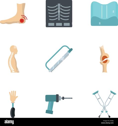Orthopedic Surgery Icon Set Flat Style Stock Vector Image And Art Alamy