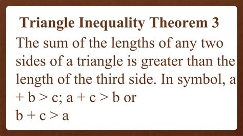 Triangle Inequality Theorem Ppt