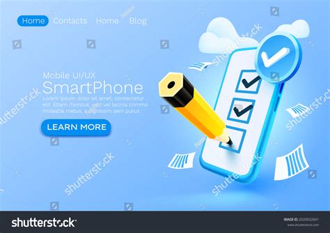 Mobile Confirmation Document Check List Service Stock Vector Royalty