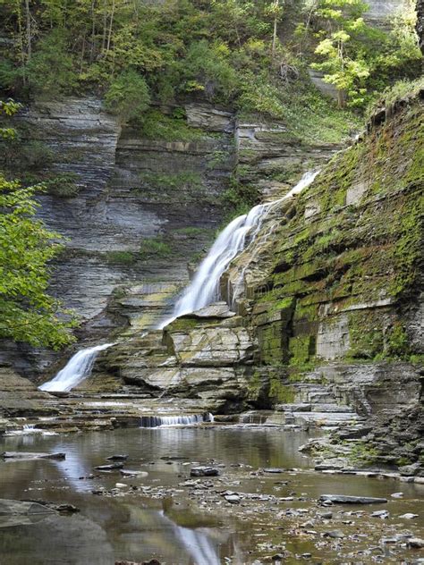 Lucifer Falls In Treman Gorge State Park In New York Near The Finger
