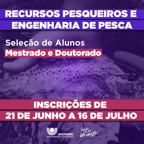 Pós Graduação Da Unioeste Seleciona Alunos Para Mestrado E Doutorado Em