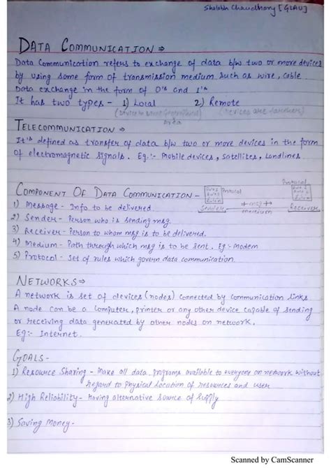 data communication and networking notes pdf computer networking