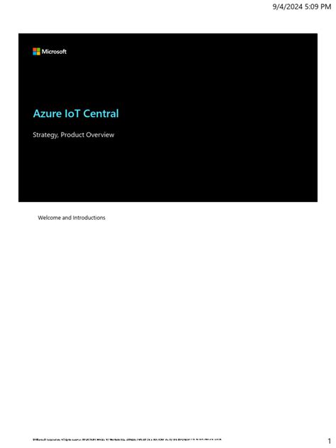 Azure Iot Central Overview Pdf