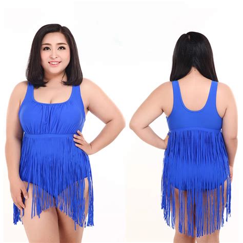 Women Plus Size Swimwear Sexy Tassels Triangle Bikini Set Ladies Large