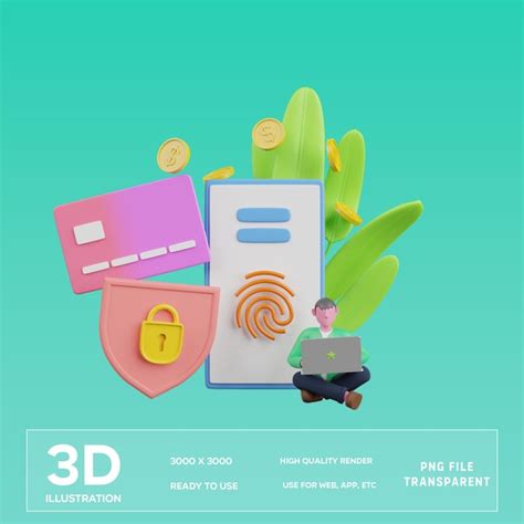 Premium PSD PSD Secure Online Payment Transaction D Illustration