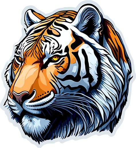 Head Tiger Sticker Logo With 24558410 Png