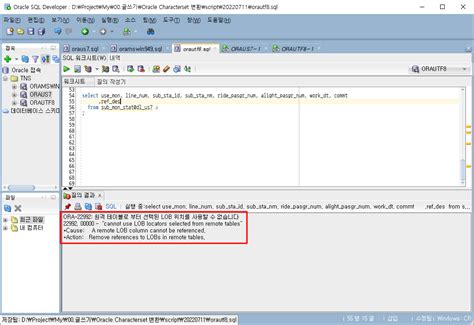 Oracle Character Set 변환10 63 Clob Type 한글 변환 방법 생산성 Skill