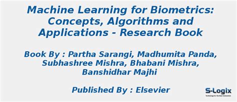 Best Research Books In Machine Learning For Biometrics S Logix