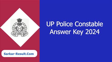Up Police Constable Answer Key 2024 Response Sheet Download Link