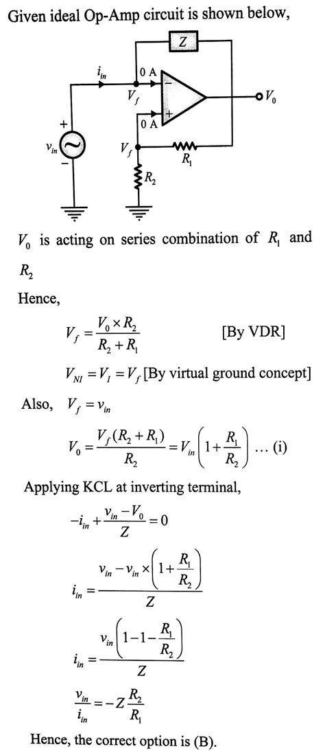 Gate Practice Question Analog Electronics Op Amp Circuits Problem 10