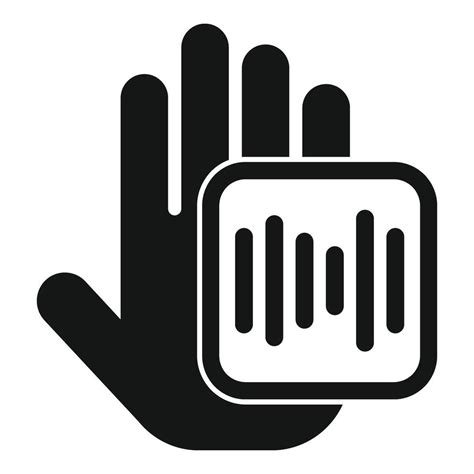 Rec Palm Scanning Icon Simple Vector Smart Automatic Vector Art At Vecteezy