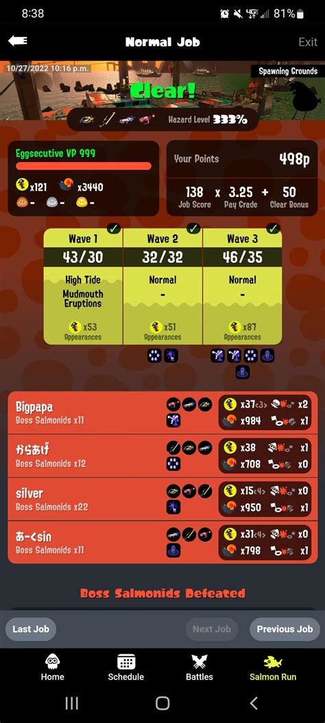 Finally Got My 999 On Spawning Grounds R Splatoon