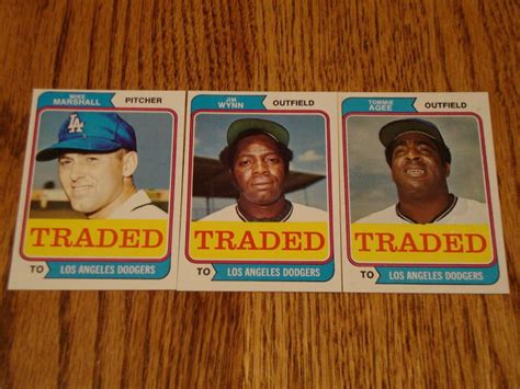 1974 Topps Traded Los Angeles Dodgers Team Set Mint Los Angeles