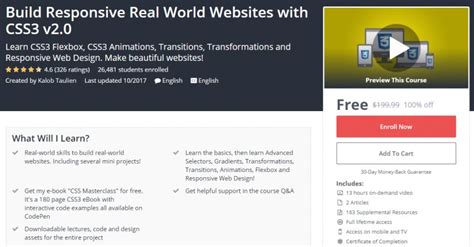 100 Off Build Responsive Real World Websites With Css3 V20 Worth