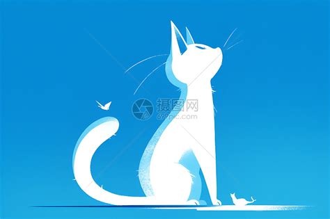 蓝猫的剪影插画插画图片下载 正版图片601144476 摄图网