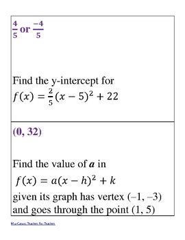 Circuit Review Function Equations Factoring By Mya Caruso TPT