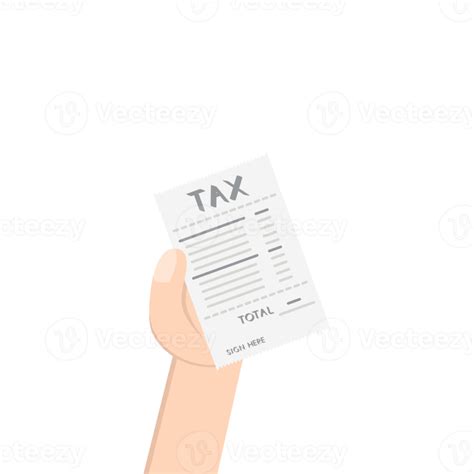 Hand Holding Tax Paper Collection 16725695 PNG