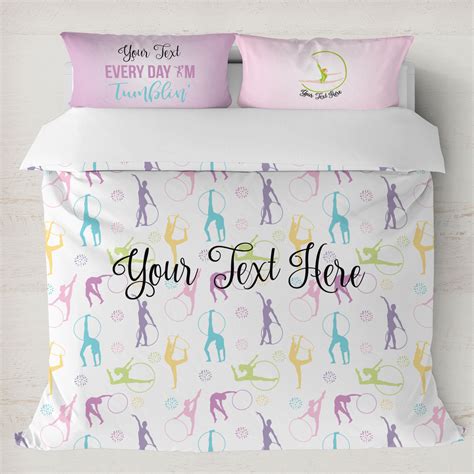 Custom Gymnastics With Nametext Duvet Cover Set King Personalized