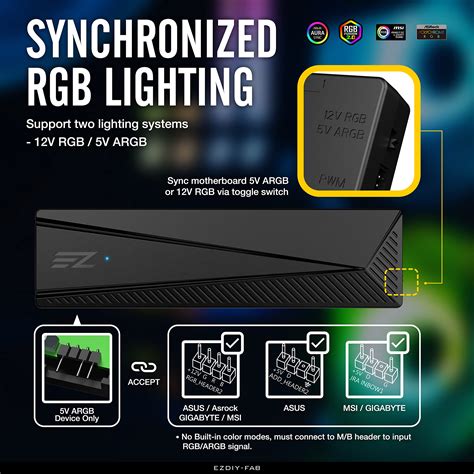 Argb Pwm Fan Hub For Pc Case Fan 8 Pwm Ports8 Argb Ports 12v Rgb 5v Argb