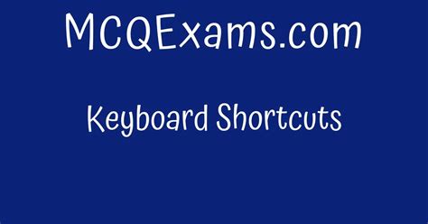 Keyboard Shortcuts Solution