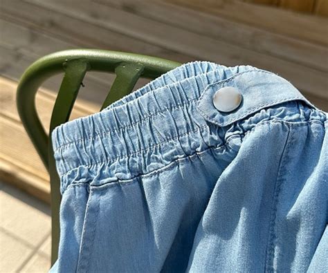 시원한♡best썸머데님 솔트 찰랑 밴딩 와이드 여름 데님 팬츠 얇은 청바지