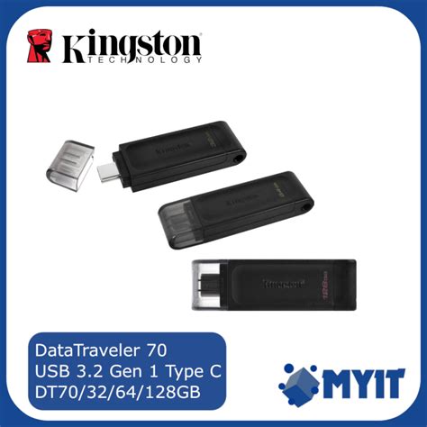 Kingston DataTraveler 70 DT70 USB 3 2 Type C Gen 1 Flash Drive 32GB