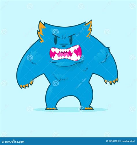 Hairy Monster Stock Vector Illustration Of Myth Claw 64946129