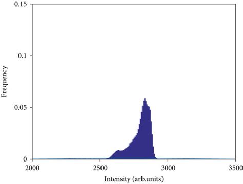 the intensity 2d pseudocolor map and intensity distribution histogram