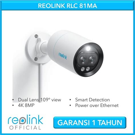 jual reolink rlc 81ma 4k 8mp dual lens smart detection outdoor cctv
