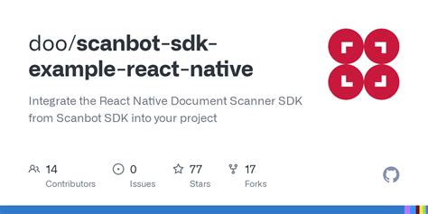 GitHub Doo Scanbot Sdk Example React Native Integrate The React Native Document Scanner SDK