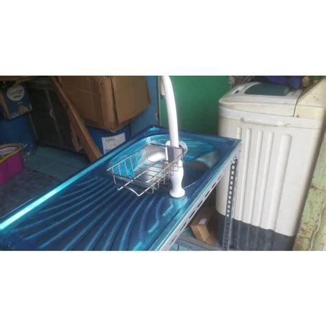 Jual Bak Cuci Piring Kictchen Sink Kaki Meja Rak Portable Wastafel Shopee Indonesia