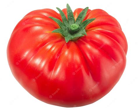 Premium Photo Ripe Heirloom Ribbed Beefsteak Tomato Solanum