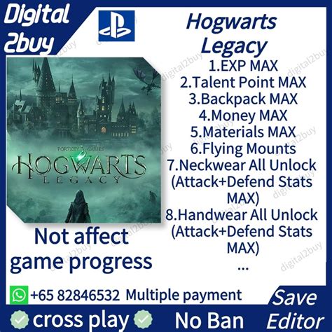 PS Hogwarts Legacy Save Editor Hogwarts Legacy Save Modding Video Gaming Video Games