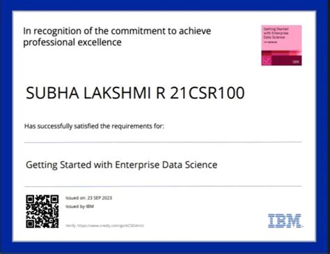 Datascience Ibm Subha Lakshmi R
