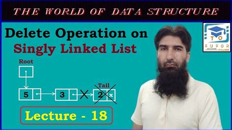 Delete Operation On Singly Linked List Delete Node At End DS A LECTURE YouTube