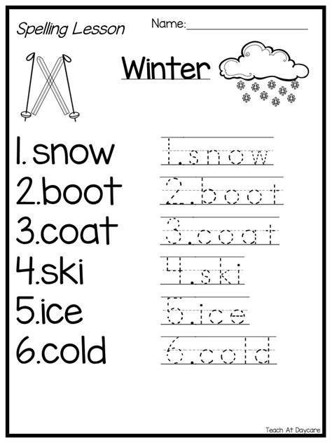 Spelling Worksheets For Kindergarten