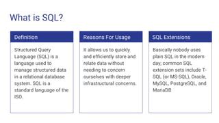 SQL Fundamentals Class Day 1 SLides PPT