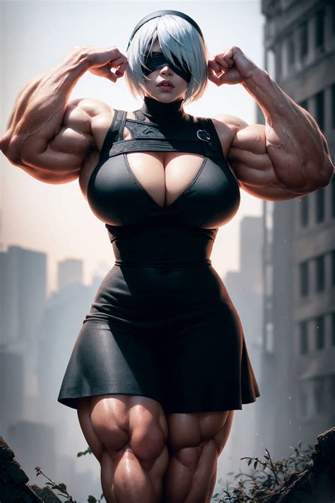 AI Generated - 2B (Muscular) 3 by Turamarth14 on DeviantArt