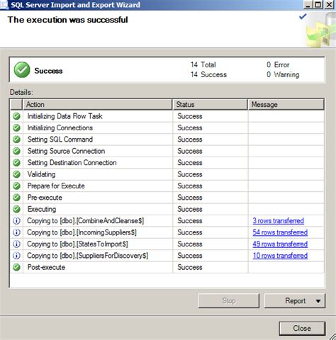 8 Sql Server Import Export Execution Was Successful Insight Extractor Blog