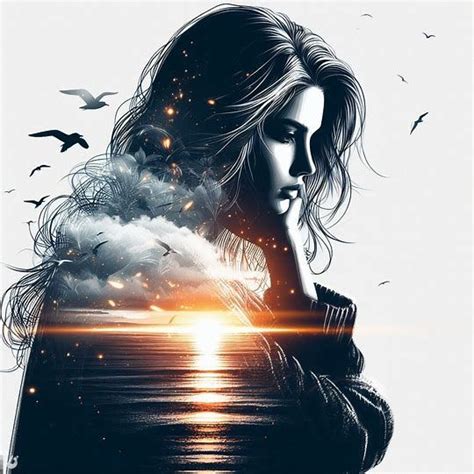 Пин от пользователя YeŞİm на доске Sizin Pinleriniz Двойная экспозиция Силуэтный портрет