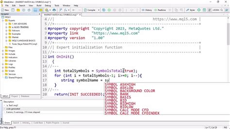 Mql5 Forex Tutorial How To Get All Symbolscurrency Pairs In Market