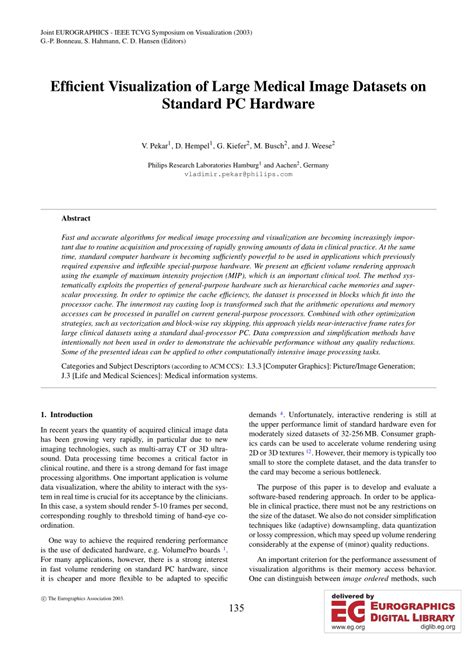Pdf Efficient Visualization Of Large Medical Image Datasets On