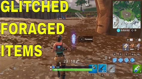 Consume Glitched Foraged Items Fortnite Season X Youtube